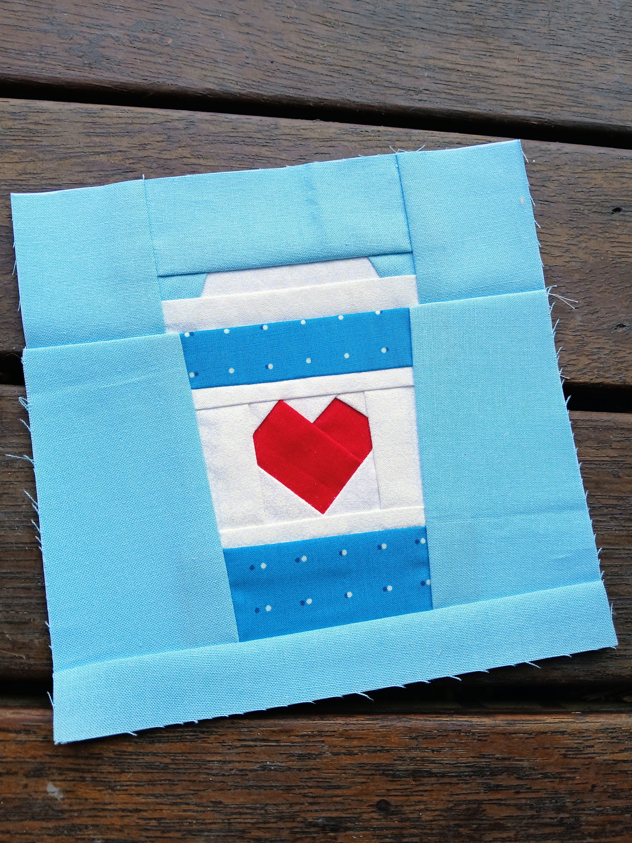 Coffee Cup Heart Foundation Paper Piecing (FPP) Pattern – Thimbles and ...