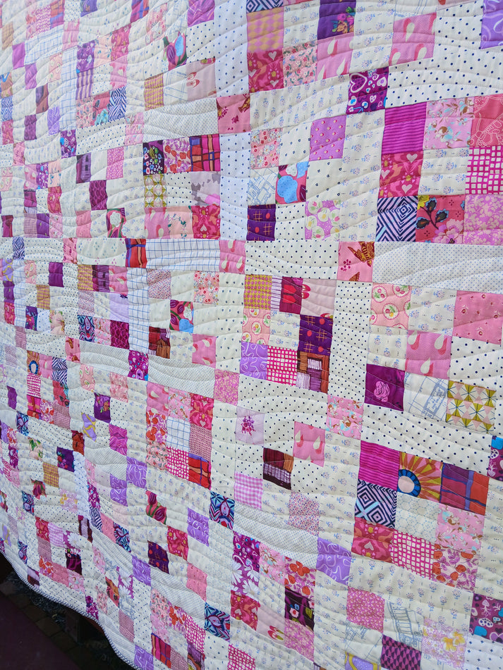 Nine Patch Chain Quilt Pattern PDF – Thimbles and Needles