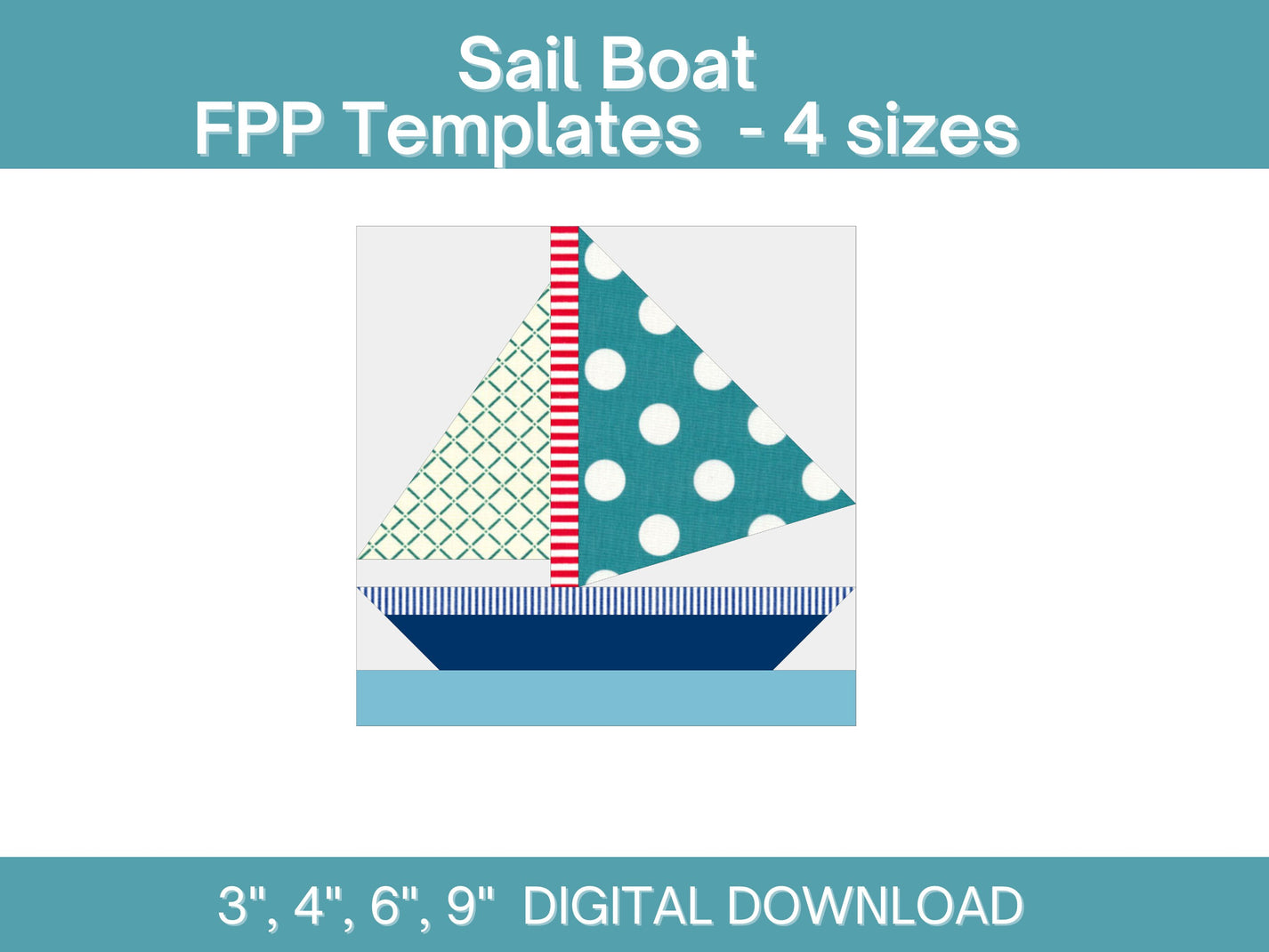 Sail Boat Foundation Paper Piecing (FPP) Pattern – Thimbles and Needles