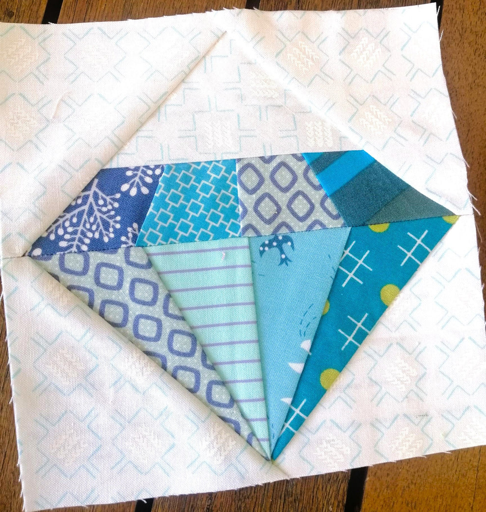 Cut Diamond Foundation Paper Piecing (FPP) Pattern – Thimbles and Needles