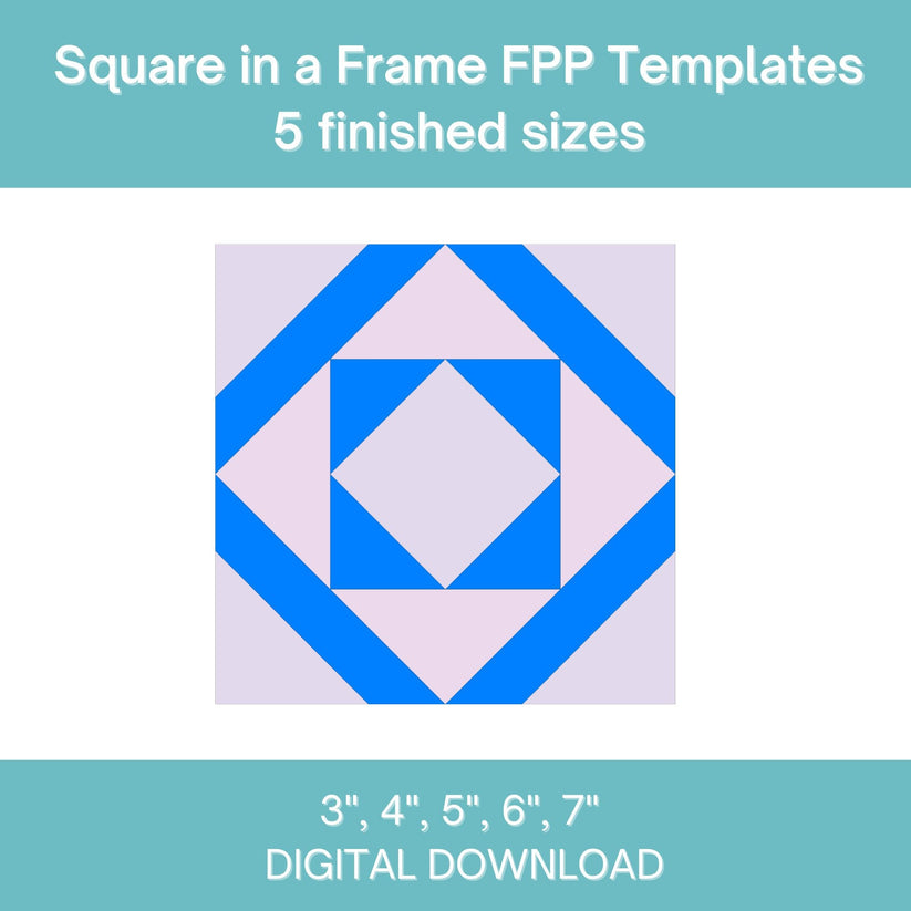 Square in a Frame Foundation Paper Piecing (FPP) Pattern – Thimbles and ...
