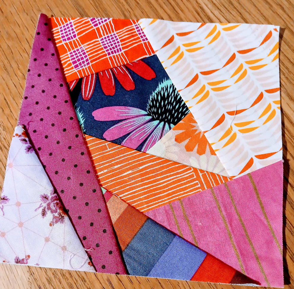 Crazy Patchwork 4 Block Foundation Paper Piecing (FPP) Pattern Bundle ...