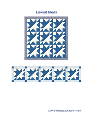 Sawtooth Star Split Foundation Paper Piecing (FPP) Pattern – Thimbles ...