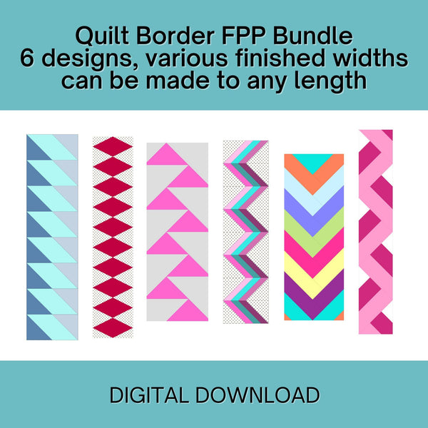Quilt Border Foundation Paper Piecing (FPP) Pattern Bundle 1 – Thimbles ...