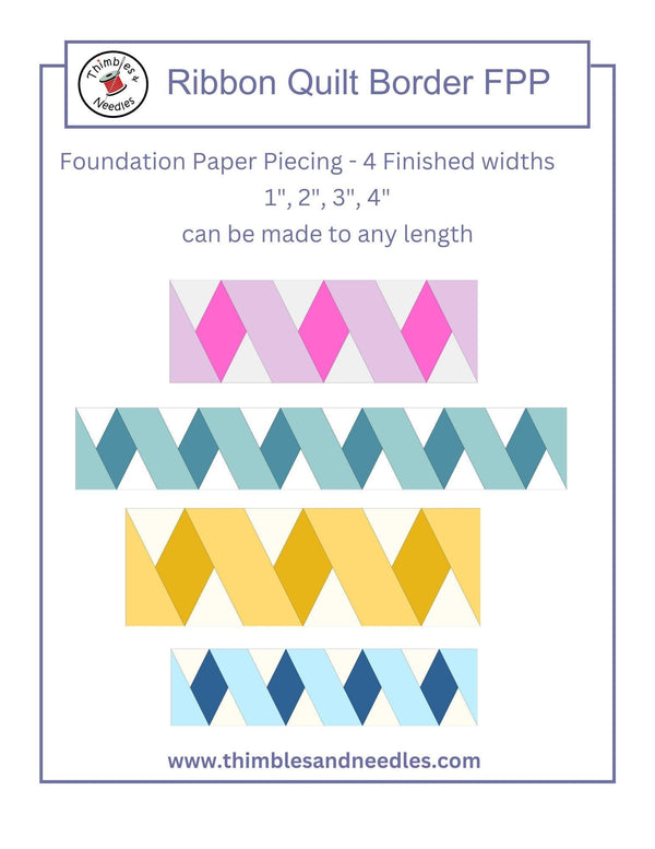 Quilt Border Foundation Paper Piecing (FPP) Pattern Bundle 2 – Thimbles ...