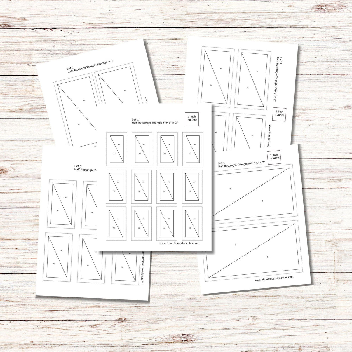 Half Rectangle Triangles Foundation Paper Piecing (FPP) Pattern ...
